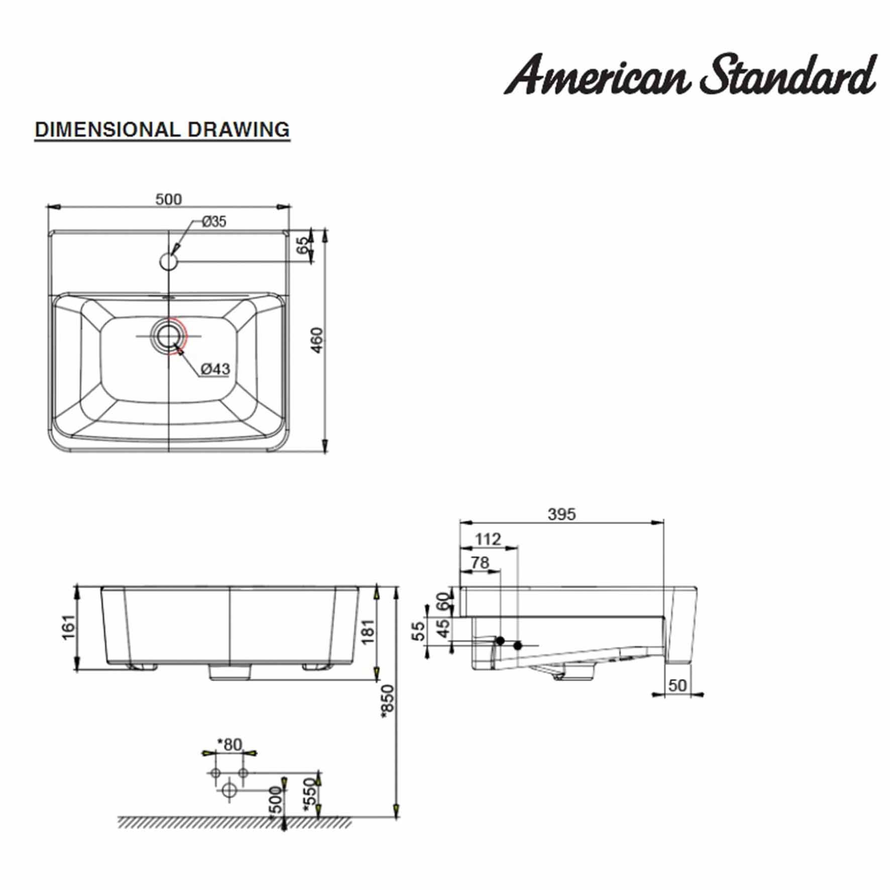 CCASF419-1010411F0 American Standard Acacia SupaSleek Semi Counter ...